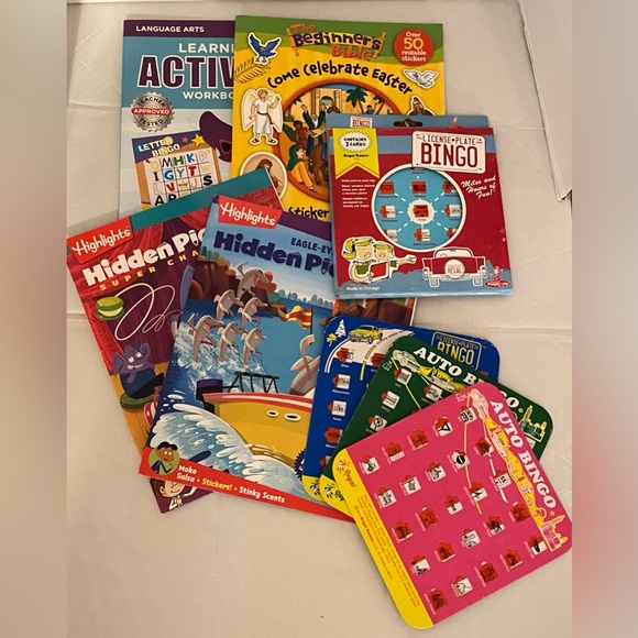 Toys | Activity Lot 4 Activity Books 1 New License Bingo 3 Used Bingo ...